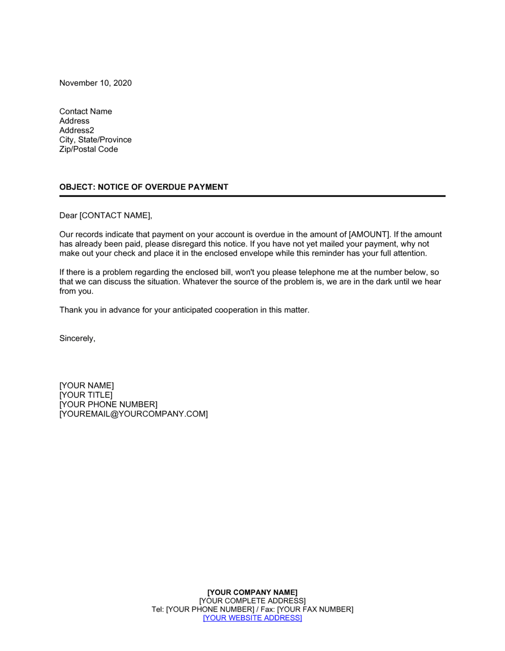 Outstanding Payment Letter Template ~ Resume Letter