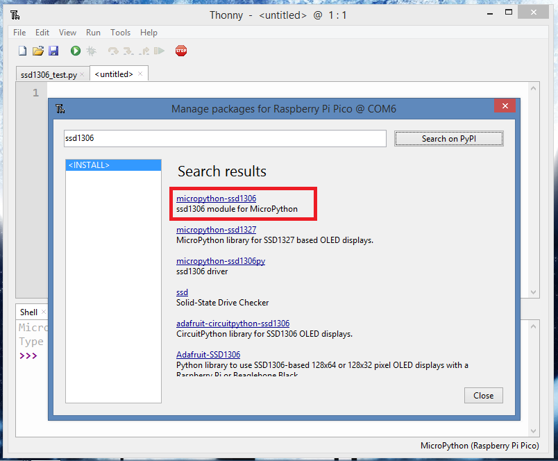 Raspberry Pi Pico: Instalar o agregar librerias en Thonny