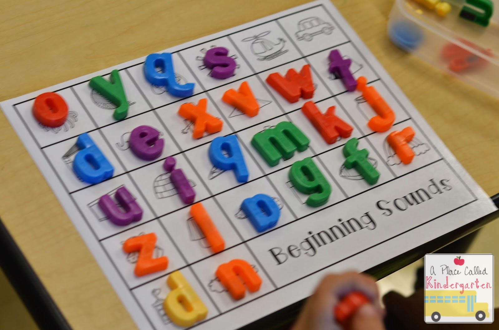 A Place Called Kindergarten: beginning sounds match up