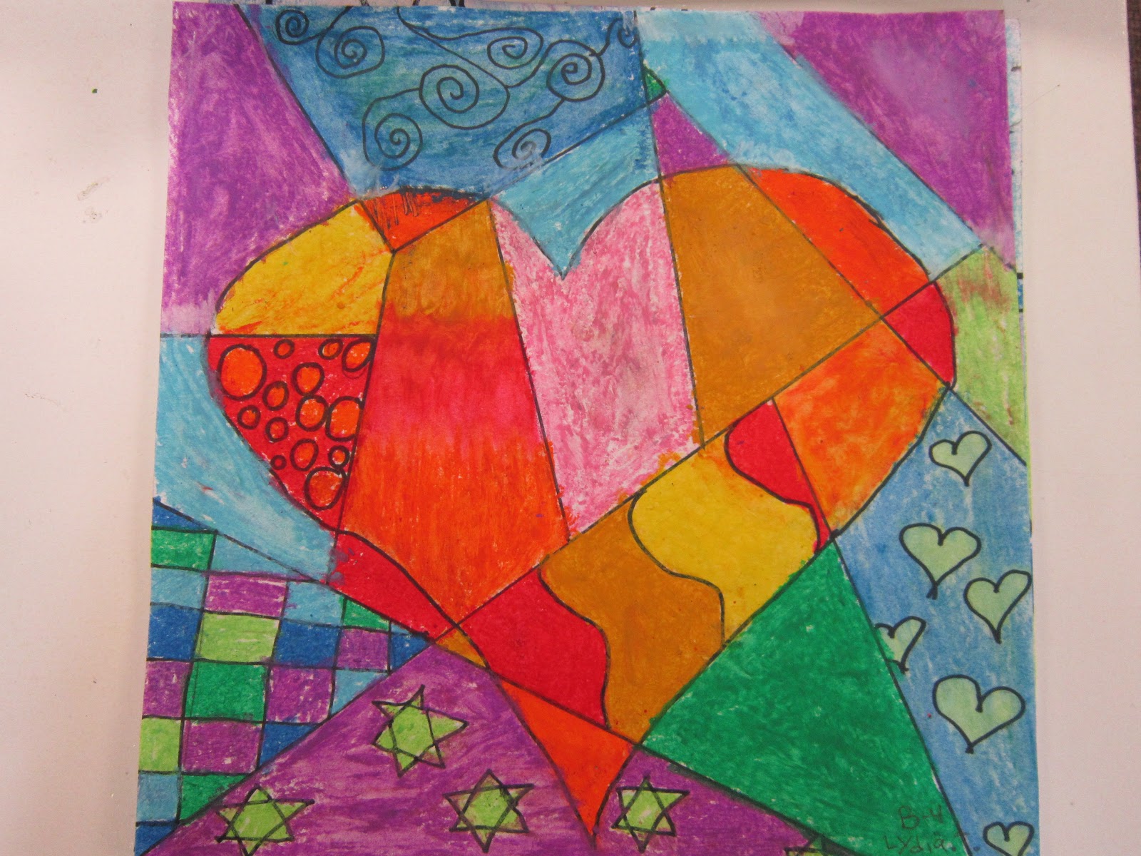 the creARTtivity spot: 4th Grade Warm / Cool Hearts