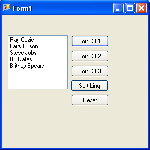 Starin' at the Wall: A Sorted Affair: History of the C# Sort
