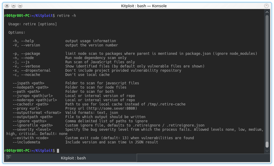 Retire Js Scanner Detecting The Use Of Javascript Libraries With Known Vulnerabilities