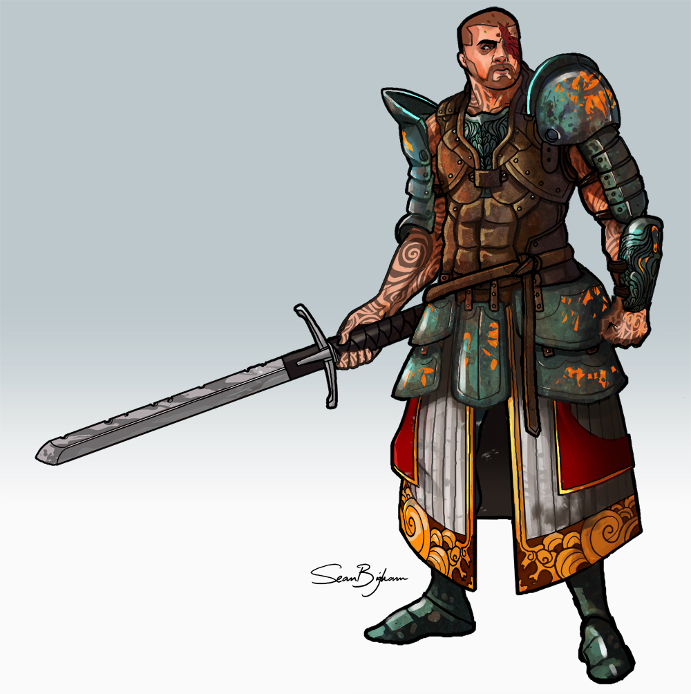 Warriors in art: Medieval Guard by Sean Bigham
