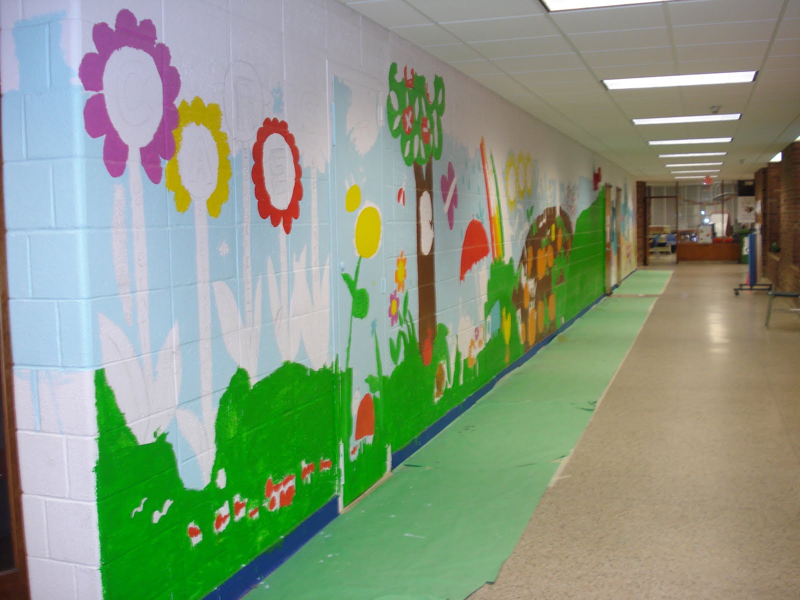 Terry Taylor Studio: Wall Mural painting in progress