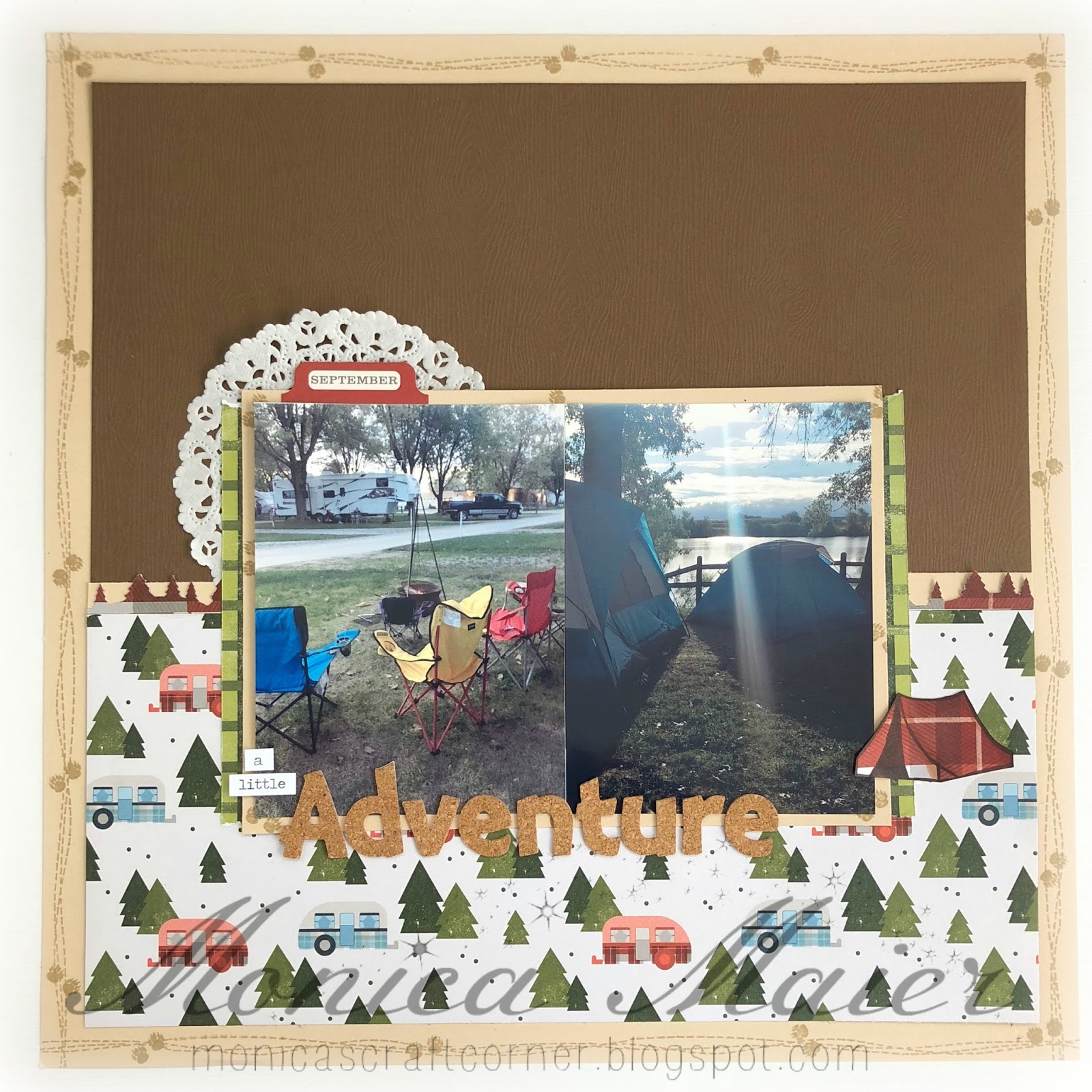 Monica's Craft Corner: A little adventure...(scrapbook layout)