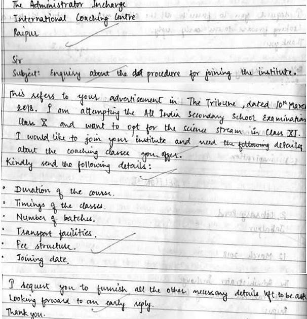 Formal Letter Format 10Th Class - Birthday Letter