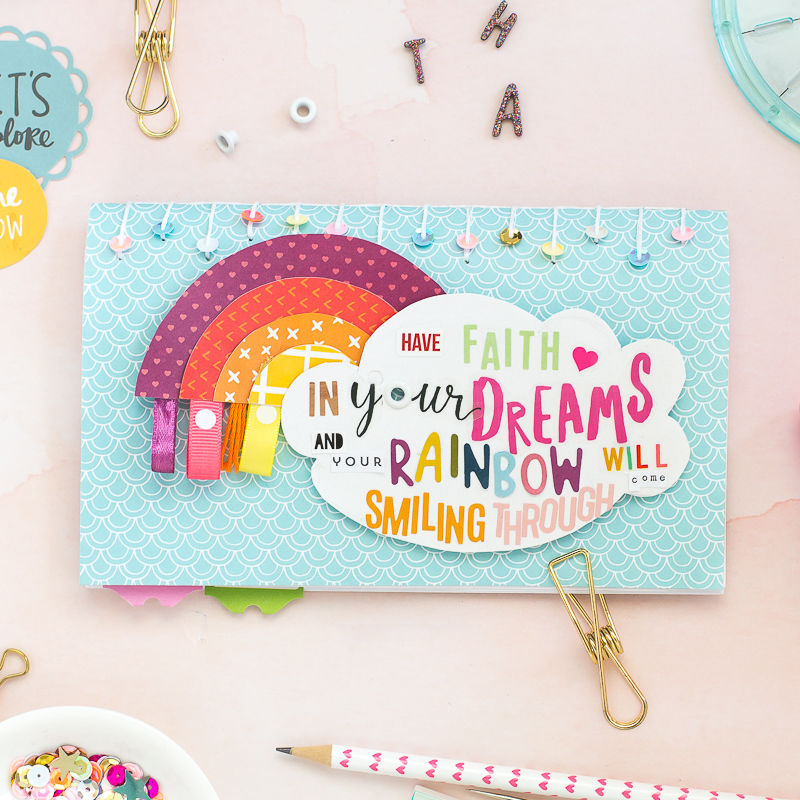 DIY Rainbow journal with a little surprise - Bea Valint | Scrapbooks