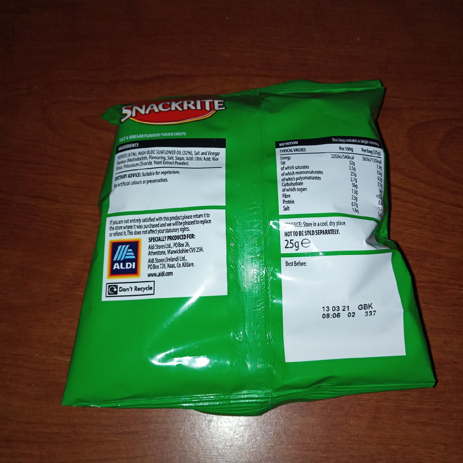 Supersupergirl's Food Reviews: Aldi SnackRite Crisps