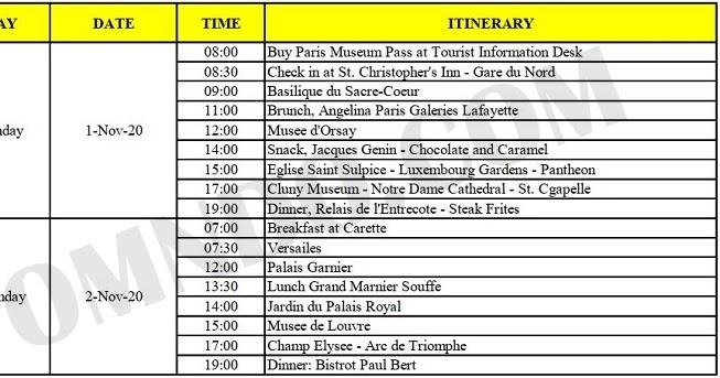 20+ Contoh Tour Itinerary 3 Hari 2 Malam