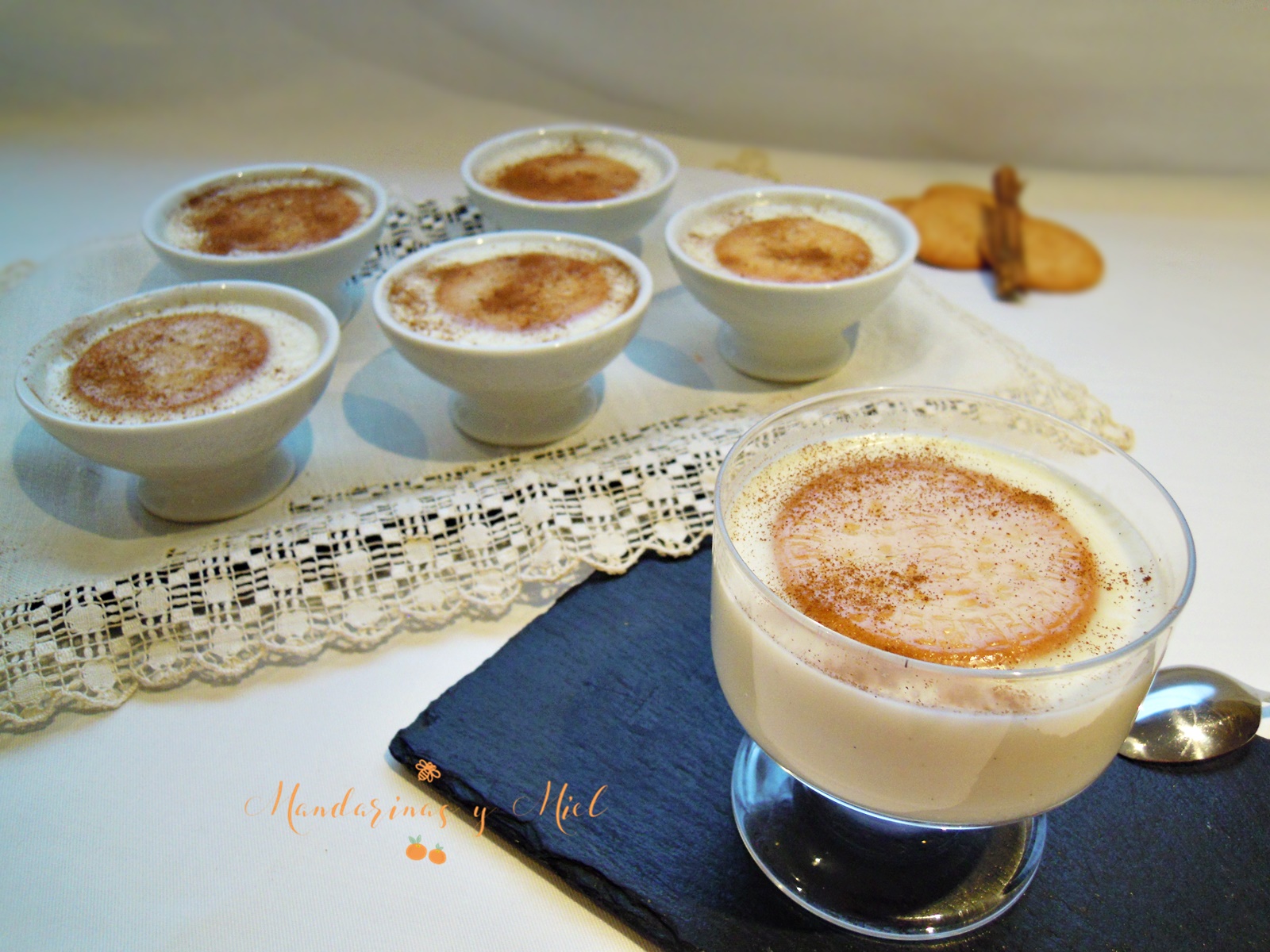 Natillas caseras sin huevo | Mandarinas y miel