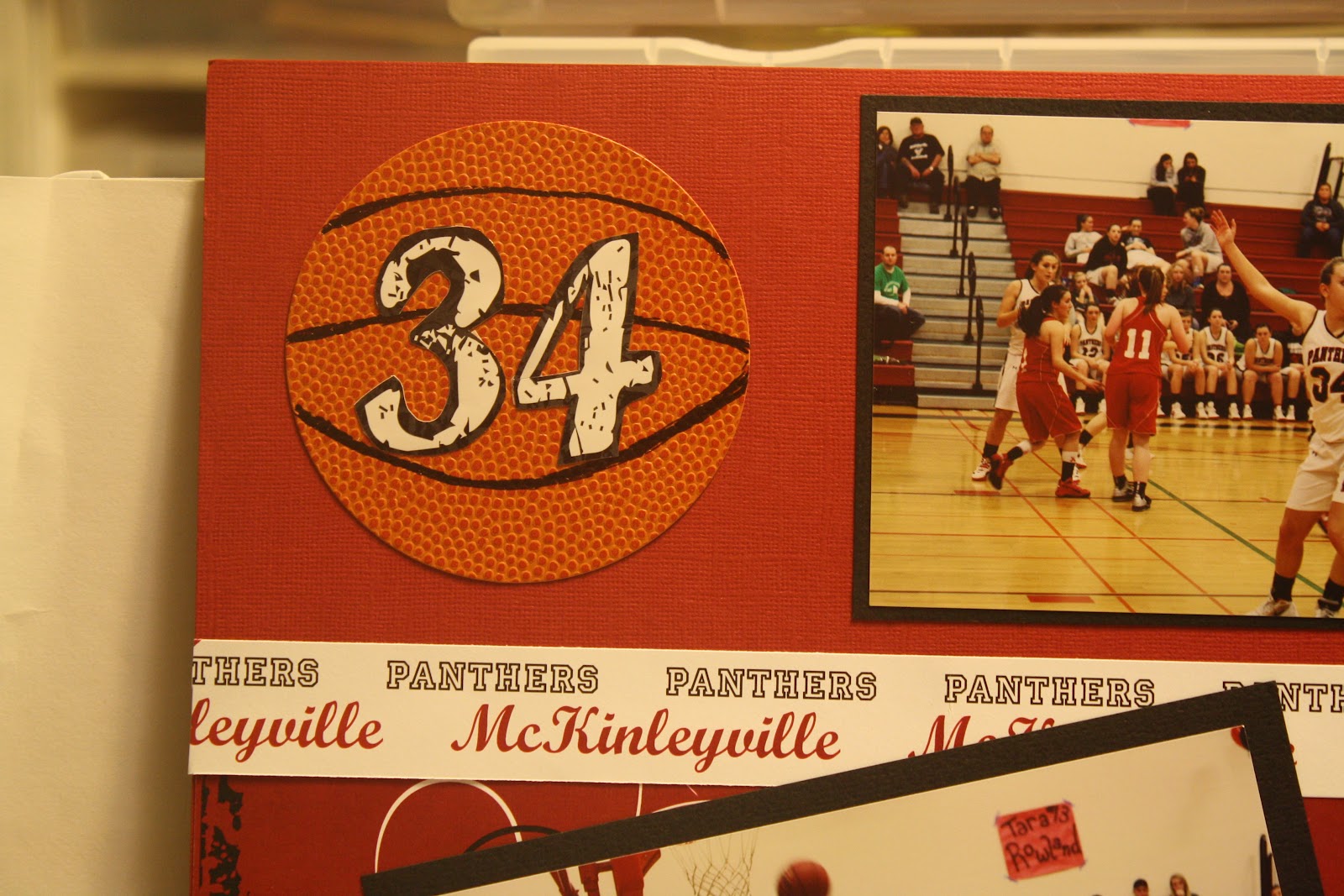 Delightful Details: Basketball Scrapbook Page