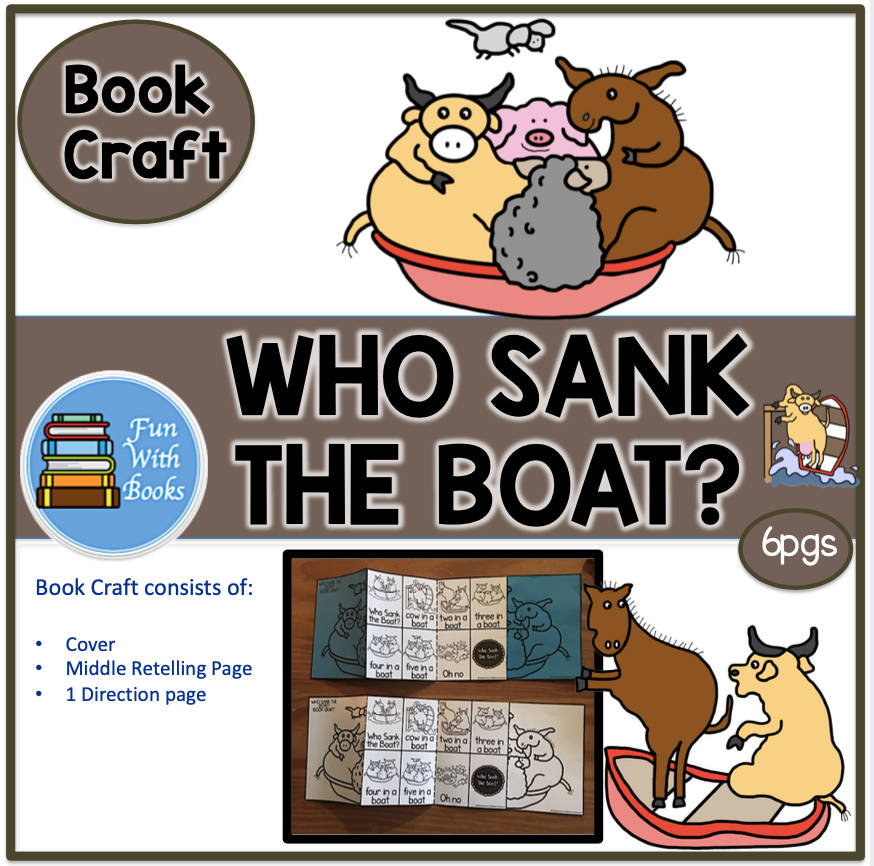 WHO SANK THE BOAT? BOOK CRAFT ~ Book Units by Lynn