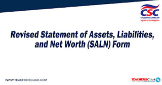 Official SALN form and Additional Sheets - Teachers Click