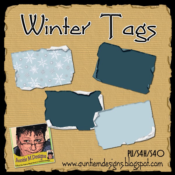 Auntie M Designs: Winter Brag Book Pages, Quick Book Page and Tags