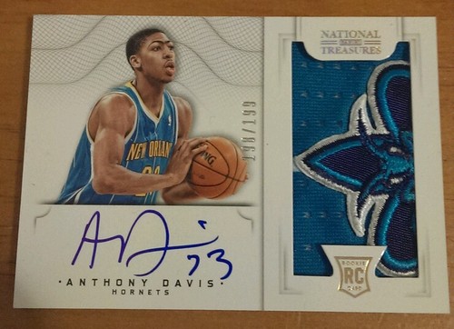 Great NBA Cards: 2012-13 National Treasures RC Auto Patch Anthony Davis ...