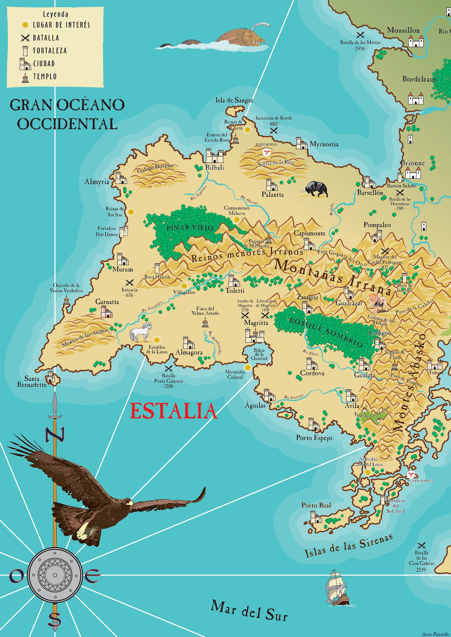 Estalianos - Mapa definitivo de Estalia - Mentideros de Magritta