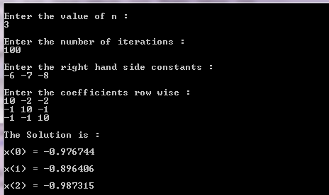 Computing for Beginners: Gauss Seidel Method: C/C++ Program
