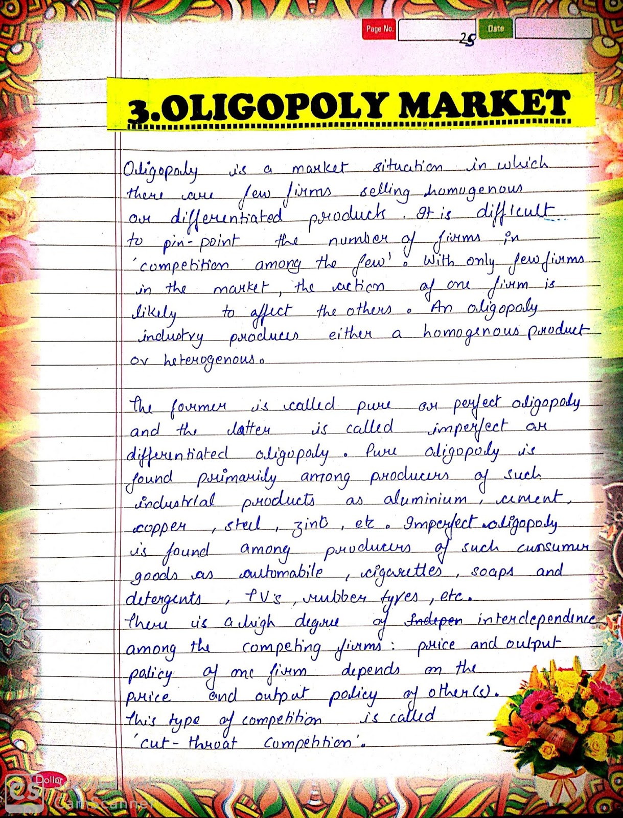 Class 11th/12th economics project on Forms Of Market