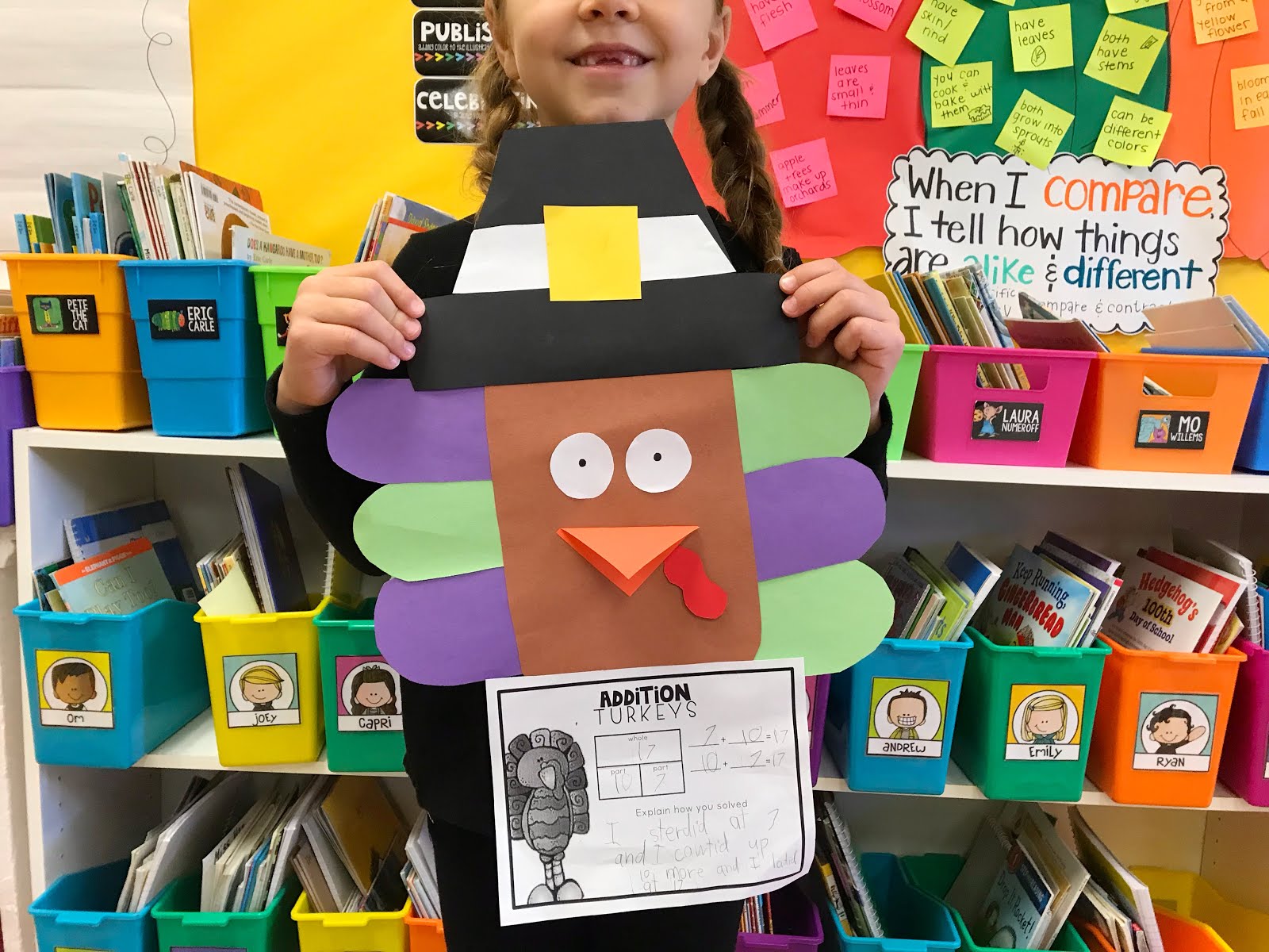 Thanksgiving Addition Turkey Freebie - jillian laura designs