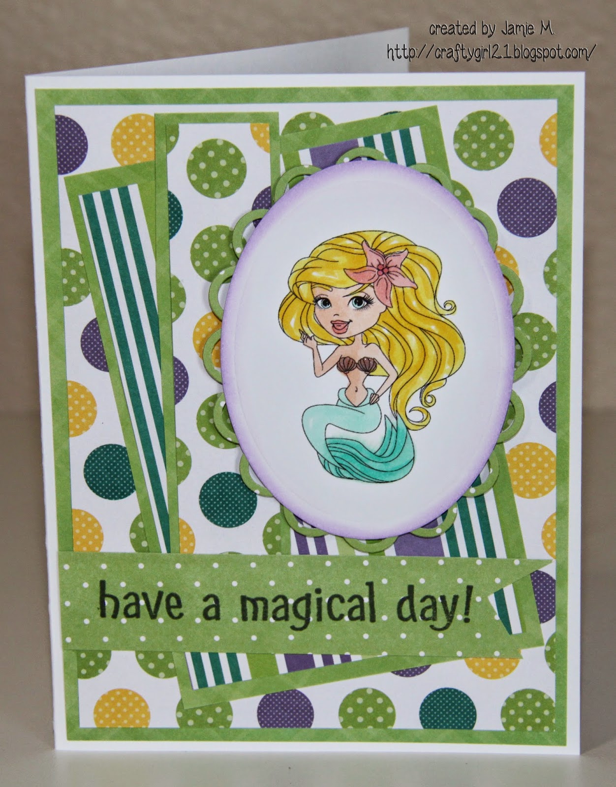 Crafty Girl 21!: Mermaid Card