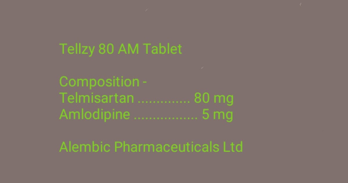 Tellzy 80 AM Tablet Uses View Dosage Substitutes Price and Sideeffects