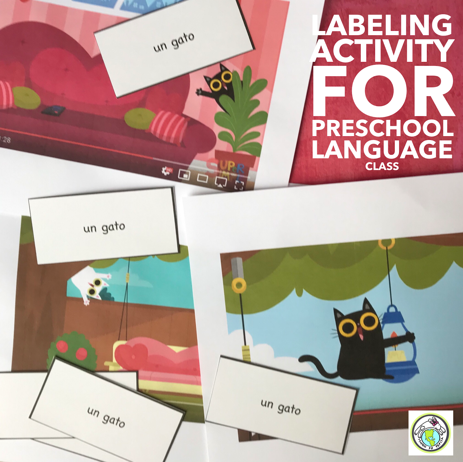 Preschool Spanish Activity for Valentine's Day Using the Song 'Peekaboo ...