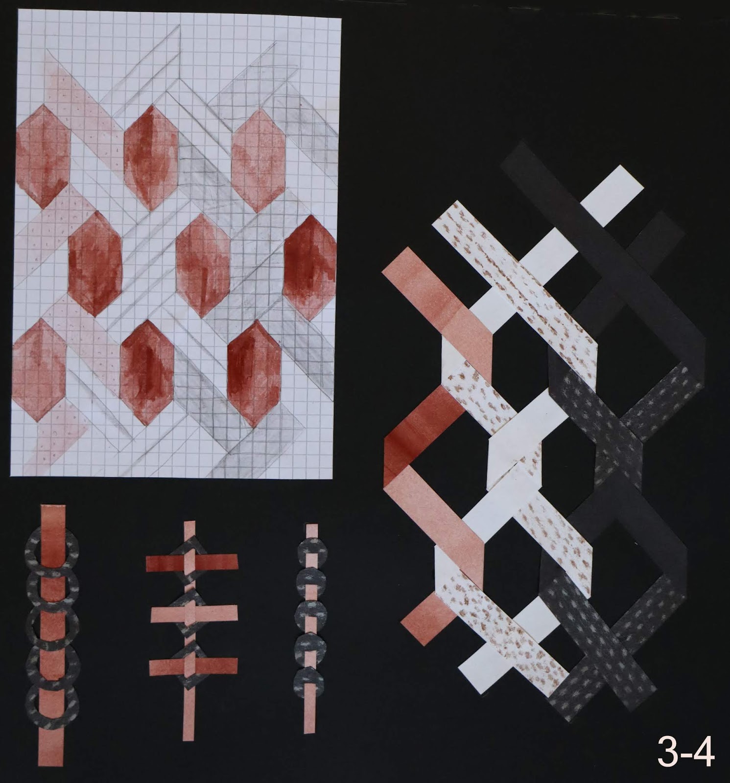 kaytextiles: Diploma Module 3 Chapter 3 - Paper Braids as Stencils kaytextiles: Diploma Module 3 Chapter 3 - Paper Braids as Stencils