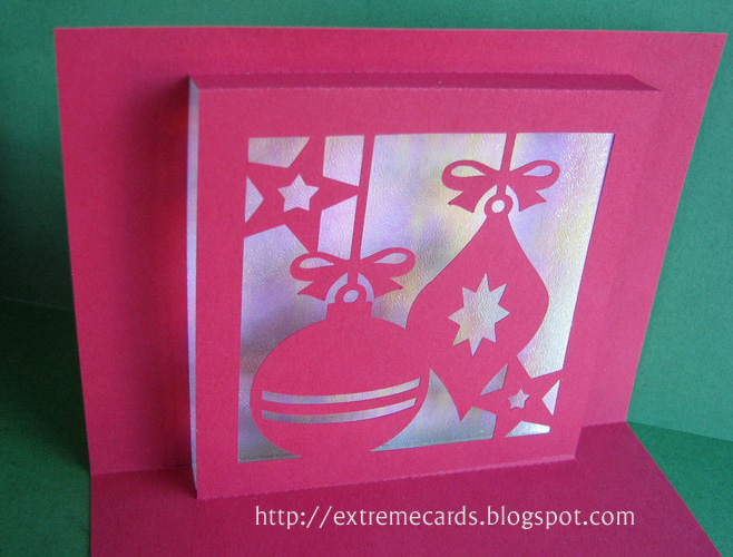 Christmas Ornament Window Card