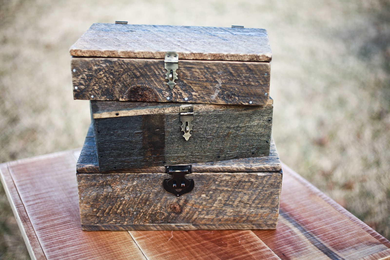 -Blue Mountain Woodworks-: Barn Wood Keepsake Boxes