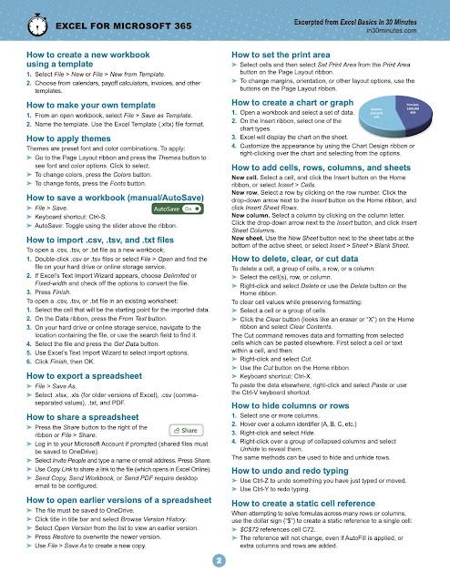 Excel for Microsoft 365 Reference and Cheat Sheet: The unofficial cheat ...