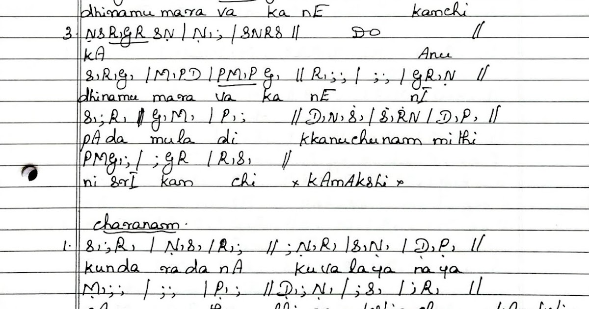 Carnatic Corner: Kamakshi (Bhairavi Swarajathi)