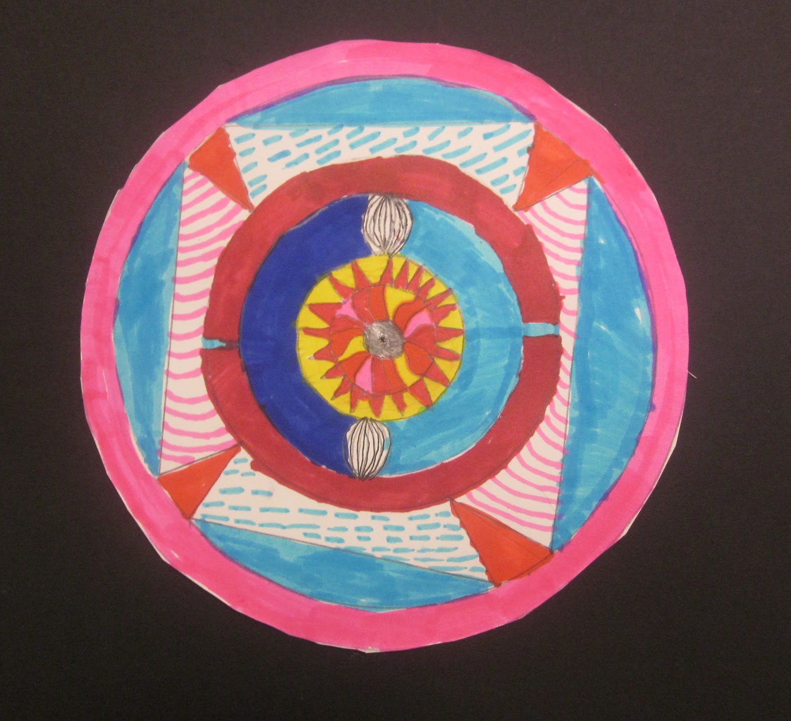 Art is Basic-- Art Teacher Blog: Radial Design-- 3rd/4th Grade