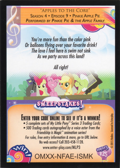 My Little Pony Apples to the Core Series 3 Trading Card | MLP Merch