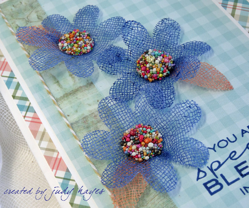 Creating...My Style: Die Cut Gauze Flowers on a Card