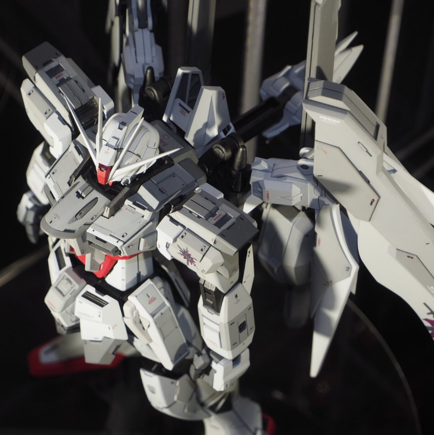 GUNDAM GUY: MG 1/100 Impulse Gundam Blanche Custom Build - On Display ...