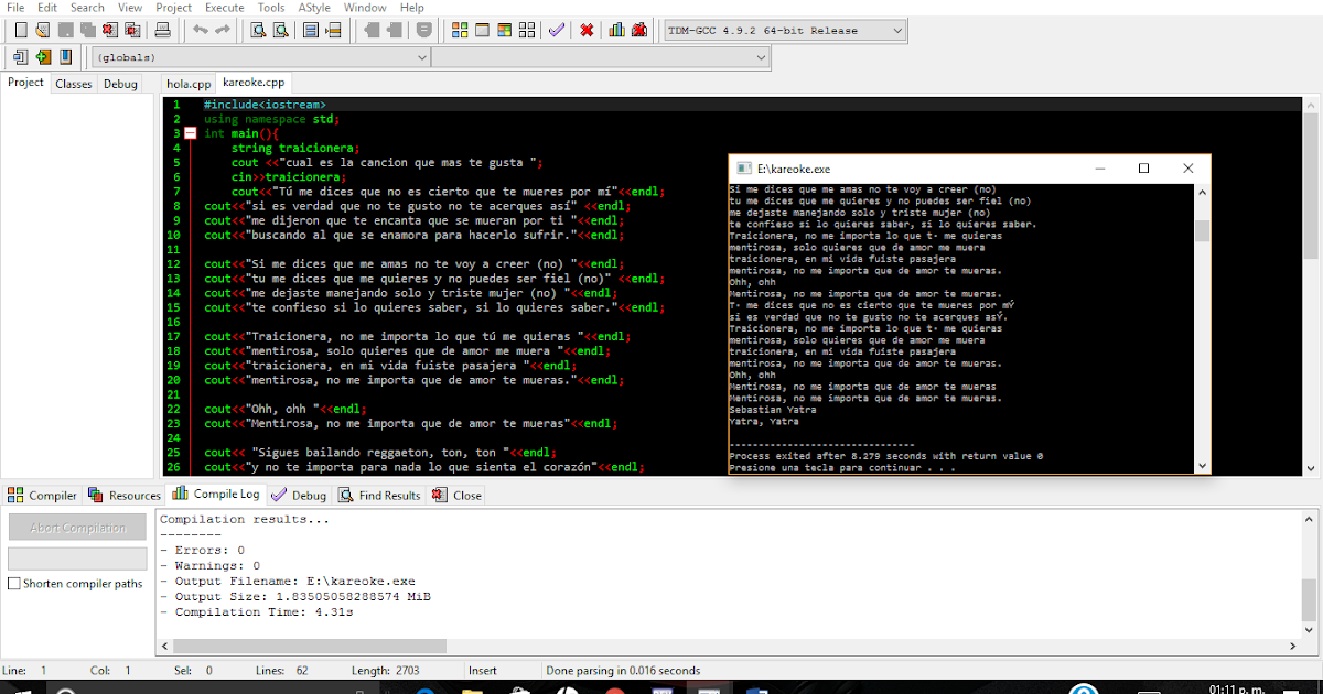 Desarrolla software utilizando programación estructurada