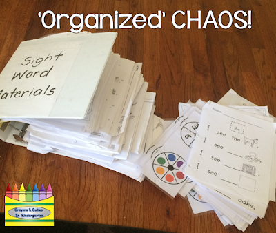 Crayons & Cuties In Kindergarten: Organizing my Sight Word Binder ...