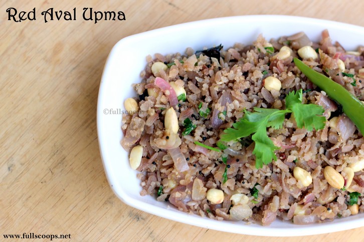 Red Aval Upma ~ Full Scoops - A food blog with easy,simple & tasty recipes!