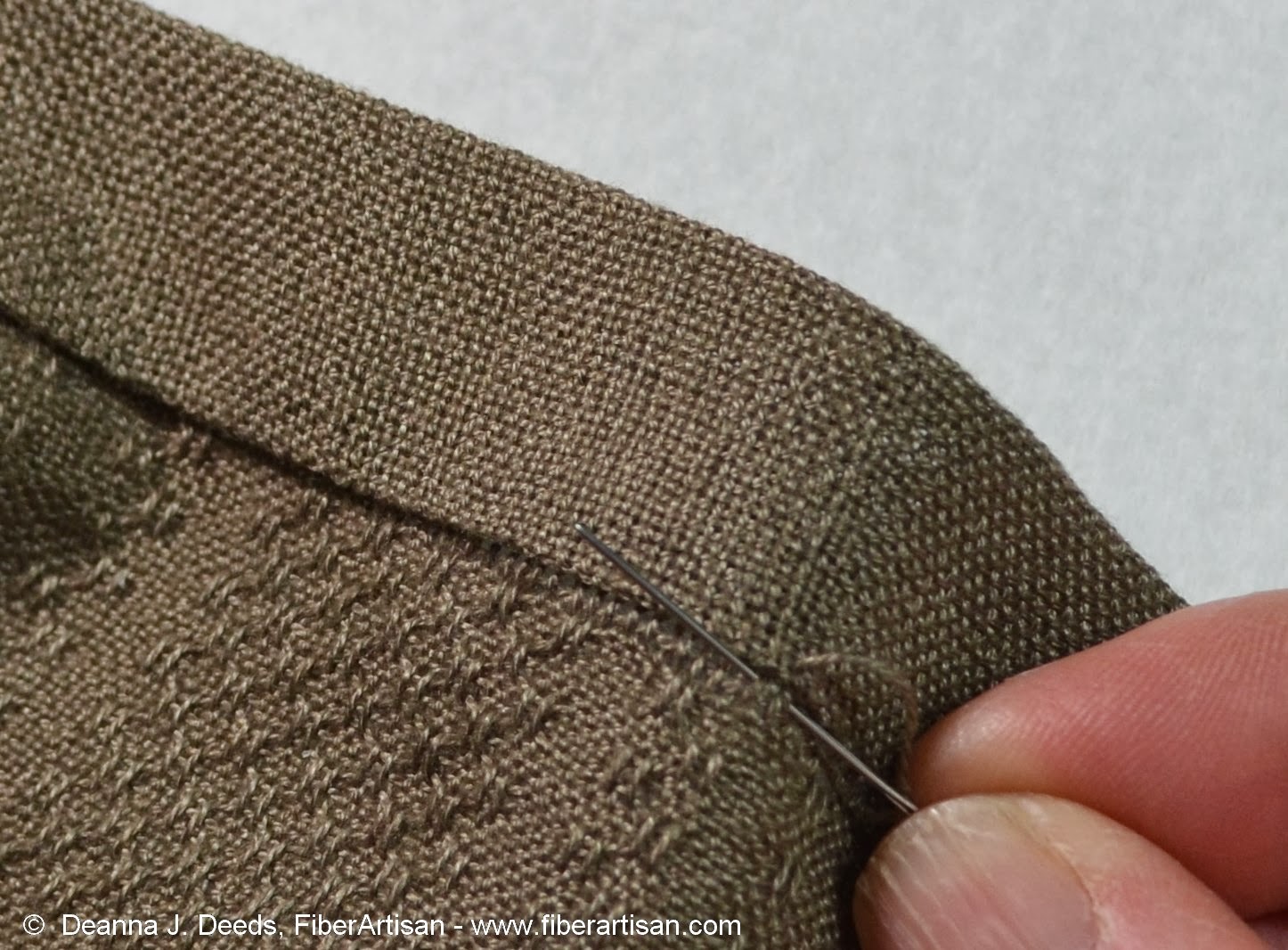 A FiberArtisan's Weaving Path: Making a Hem with Hemstitching - Towel ...