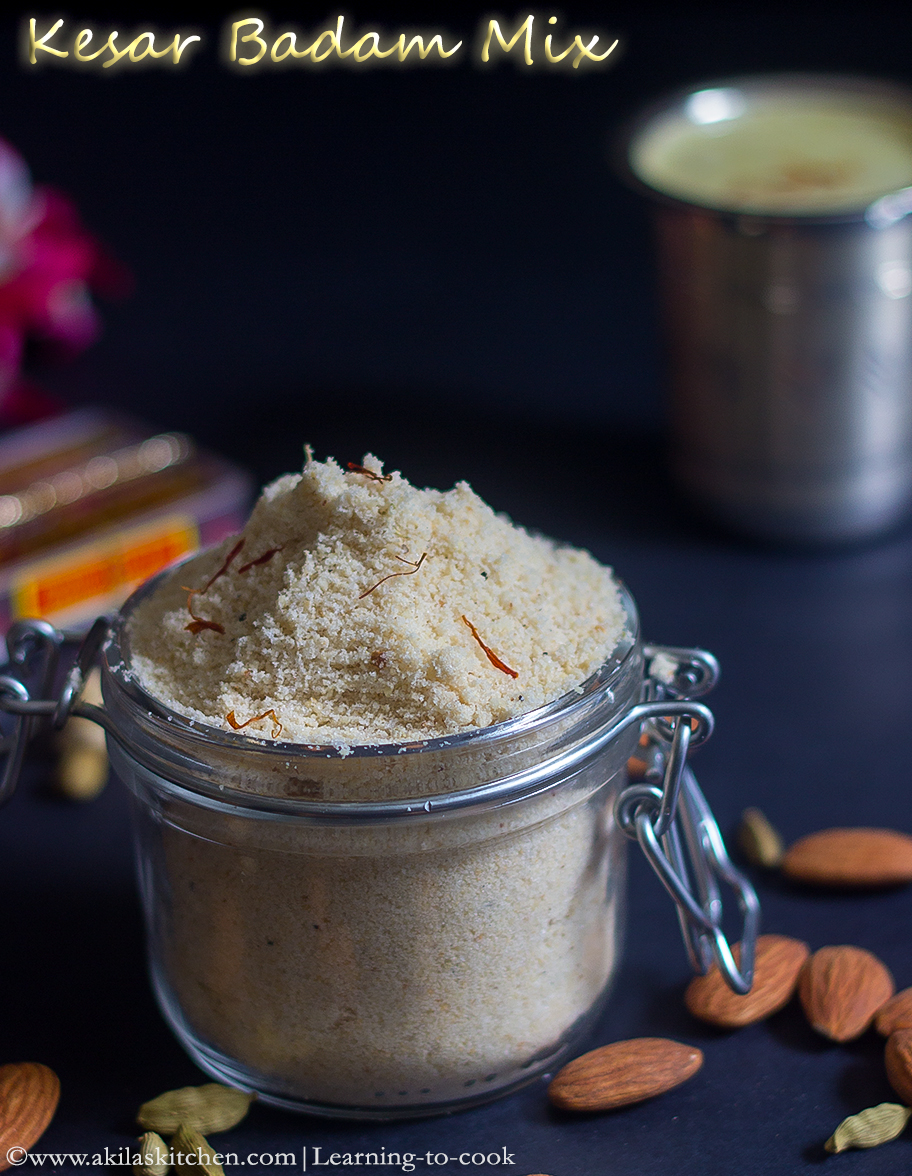 Kesar Badam Mix | Kesar Badam powder | Home made Badam Mix Powder ...