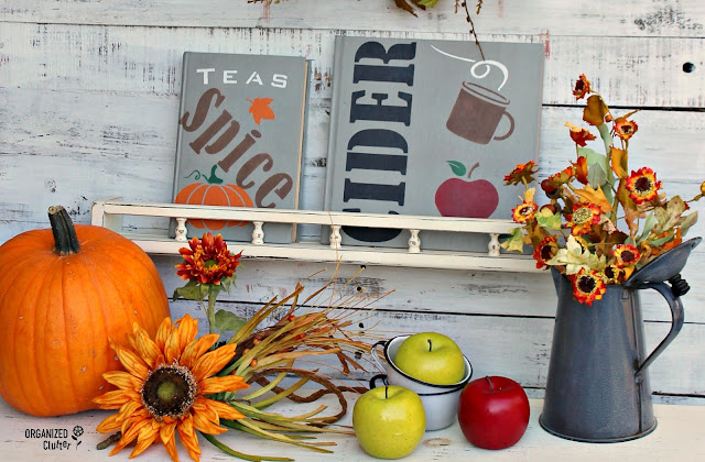 Rustic Outdoor Sawhorse Fall Display Sign - Organized Clutter