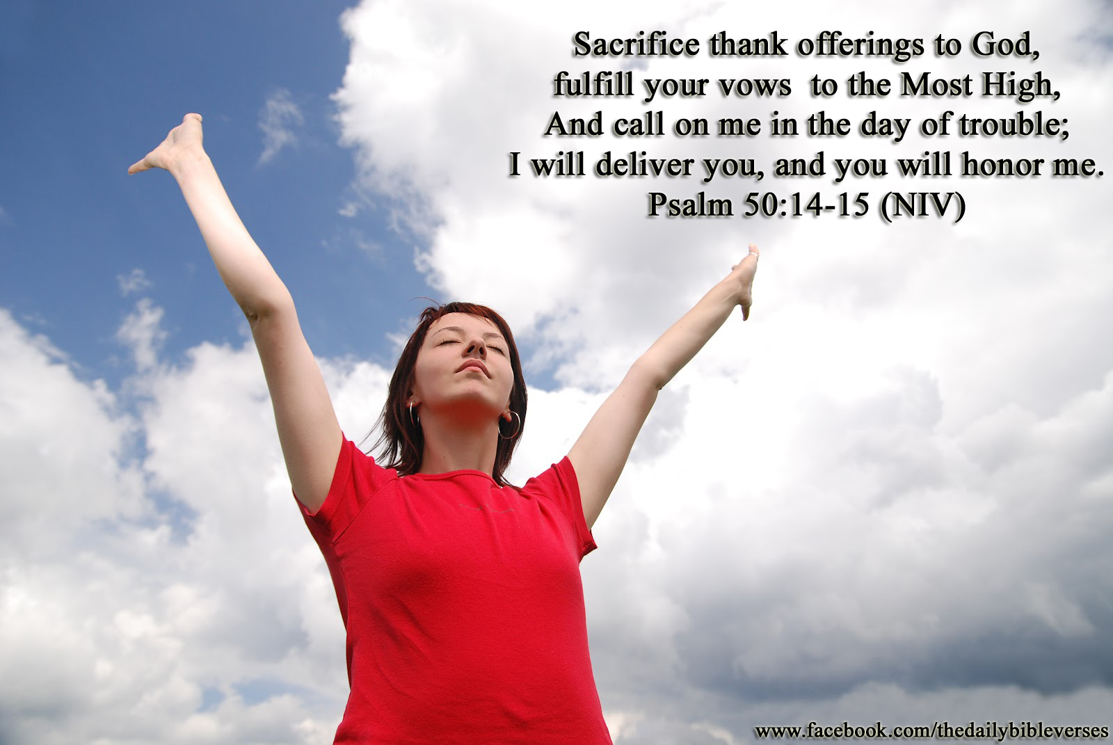 Daily Bible Verses Psalm 50 14 15