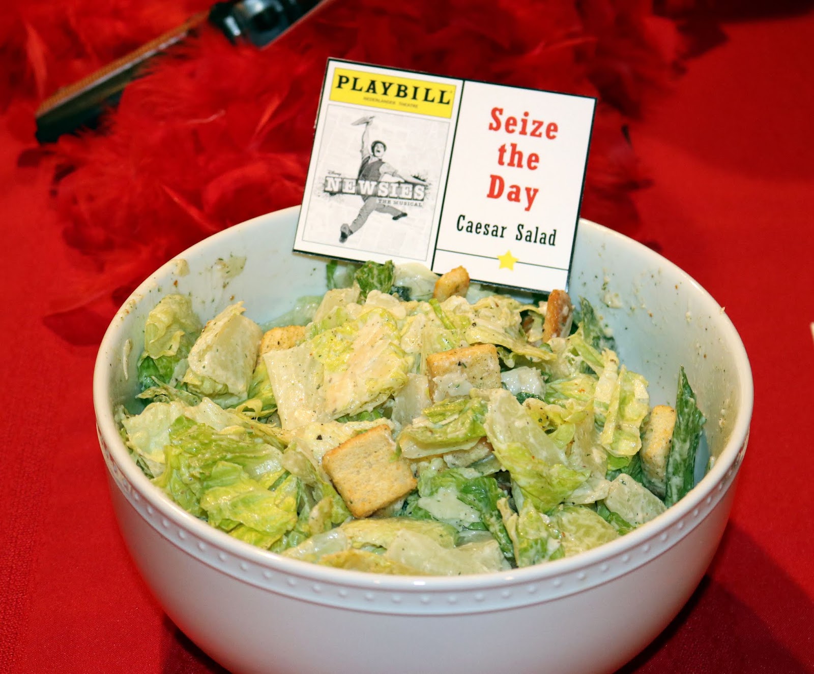 Broadway Themed Party Menu