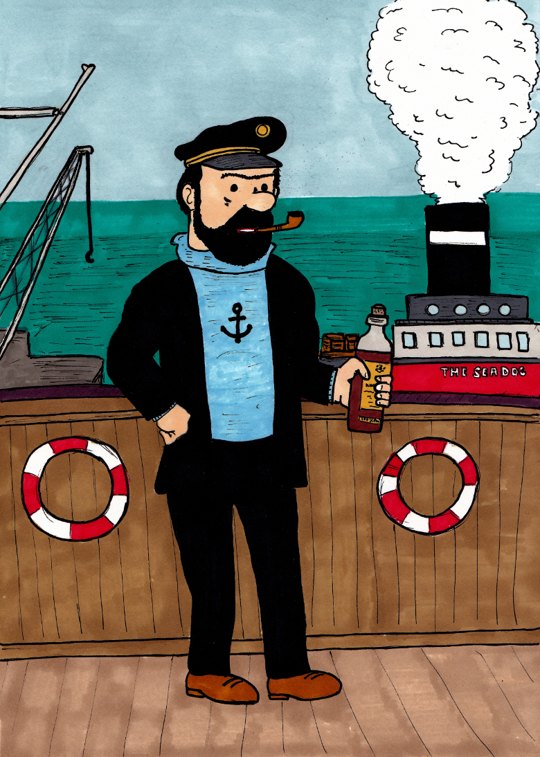 Ginger Nut Designs: ILLUSTRATION: CAPTAIN HADDOCK