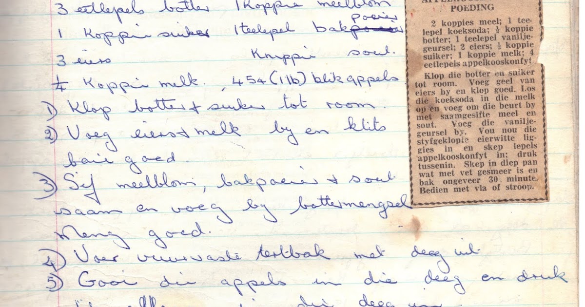 Oorspronklike Resepte
