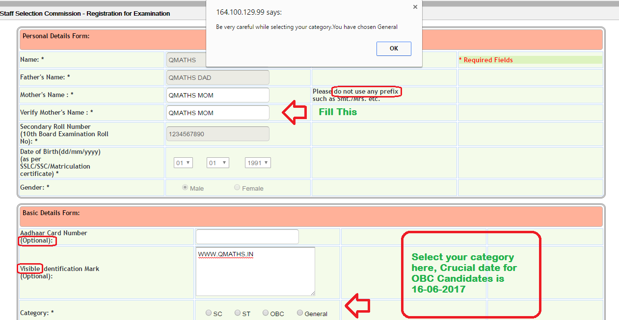 5) Fill the form as instructed and click on Submit Button after ...