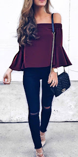 Summer off the shoulder outfits ideas for girls