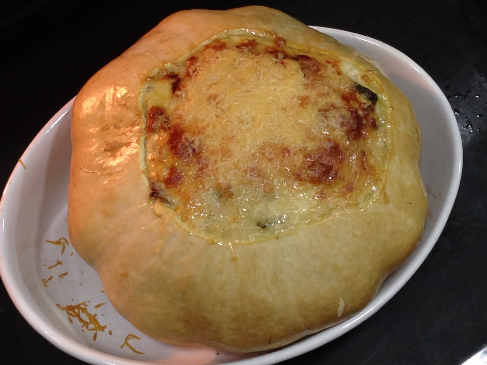 Menjar a Cala Blanca: CALABAZA PATISSON RELLENA