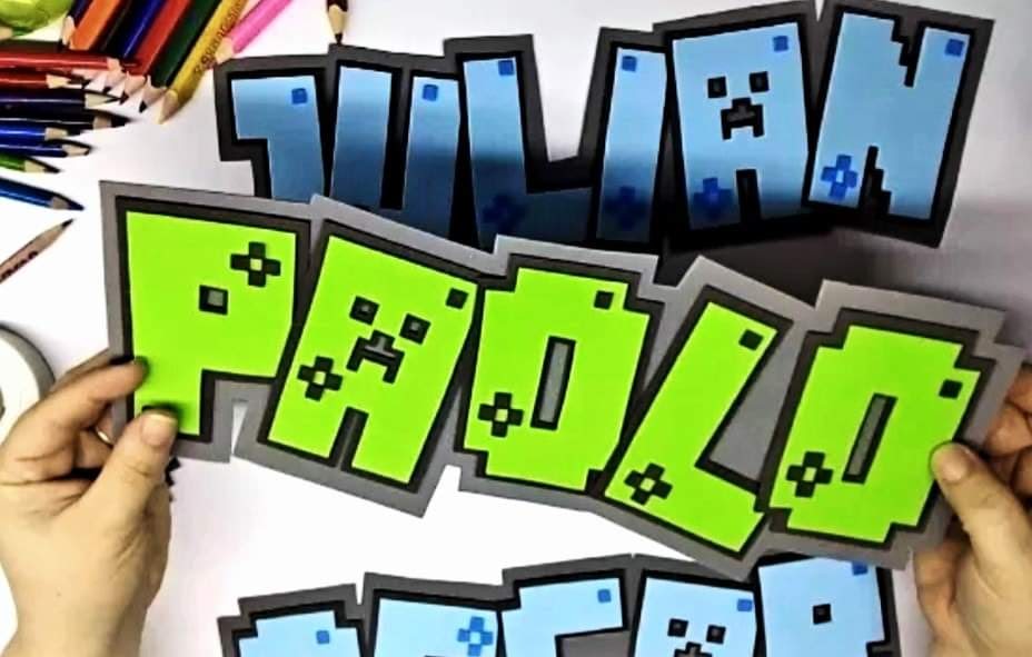 Letras do alfabeto minecraft: Molde grátis - Ver e Fazer