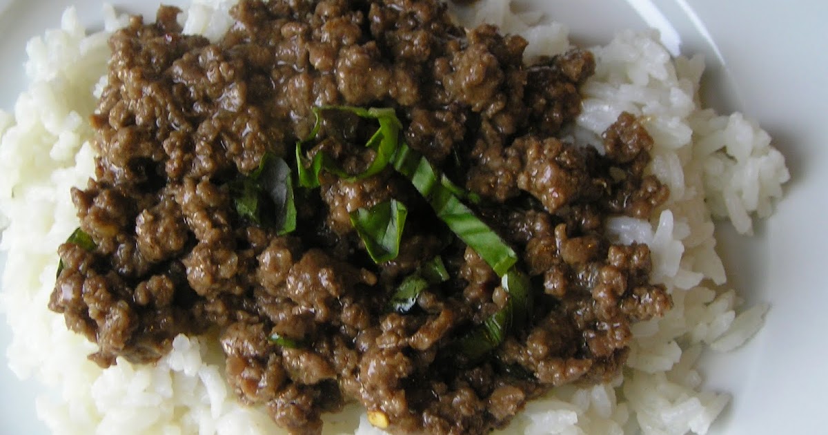 Thai Beef with Basil over Coconut Rice ~ Edesia's Notebook